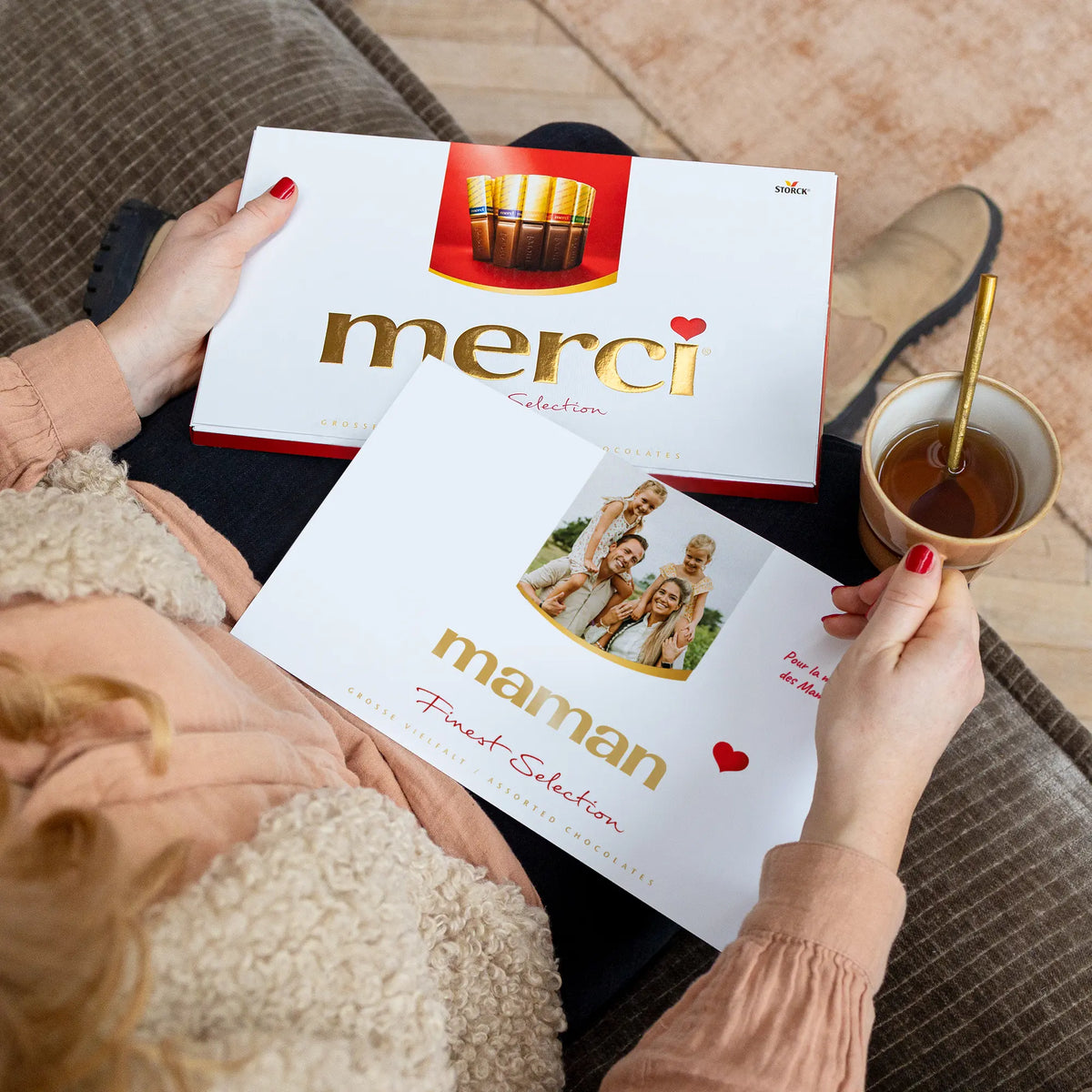 Merci chocolate with card - 400 grams - Flora Queen